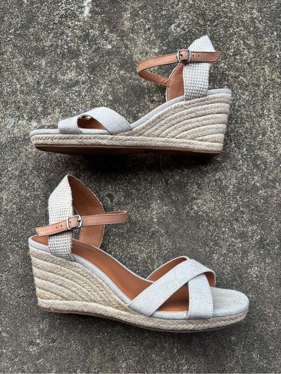 Lucky Brand | Shoes | Lucky Brand Neutral Espadrille Wedge Sandals With ...